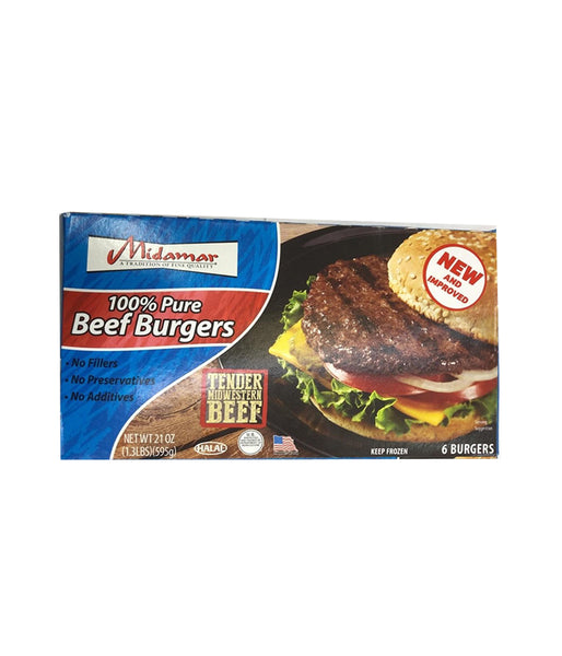 Midamar 100% Beef Burgers - 21 oz