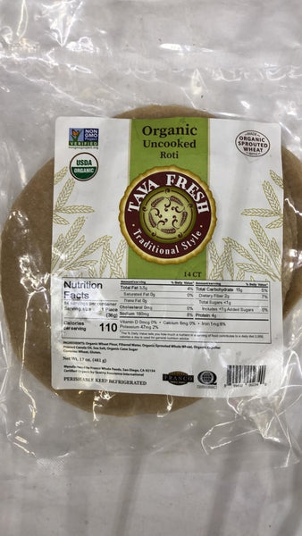 Tava Fresh Organic Uncooked Roti - 17 oz